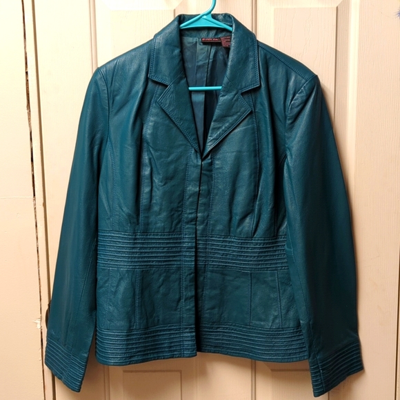 Shape FX | Jackets & Coats | New Teal 0 Leather Jacket | Poshmark